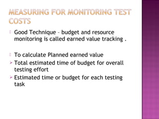 Measurements &milestones for monitoring and controlling | PPT