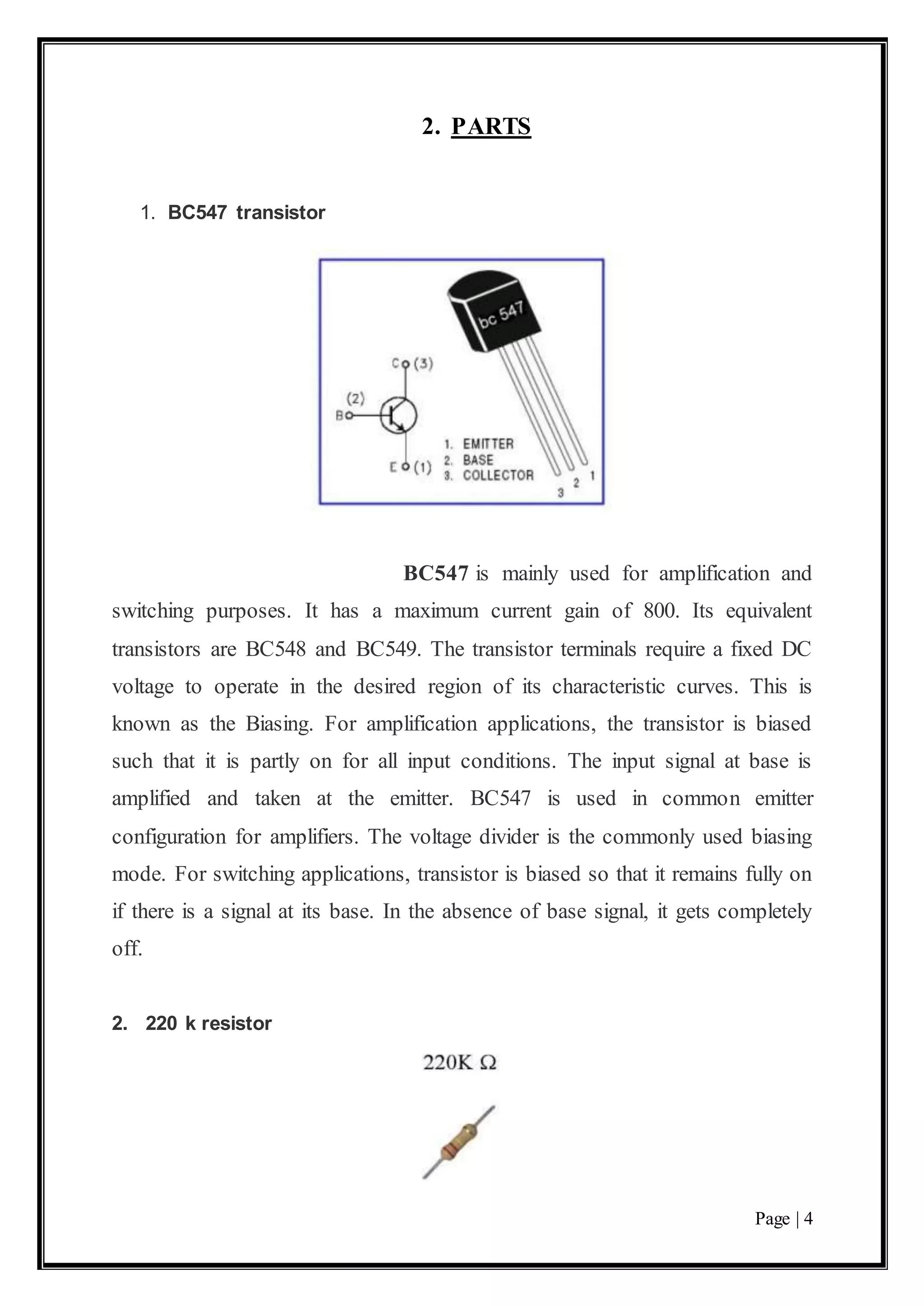 A Measurements Project on Light Detection sensor | DOCX