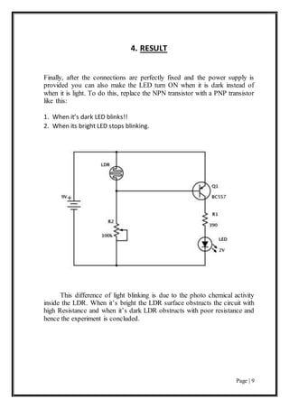 A Measurements Project on Light Detection sensor | DOCX