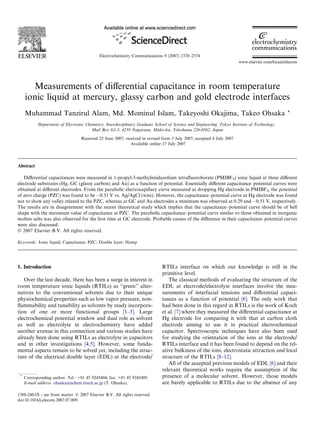 Measurements of differential capacitance in room temperature | PDF