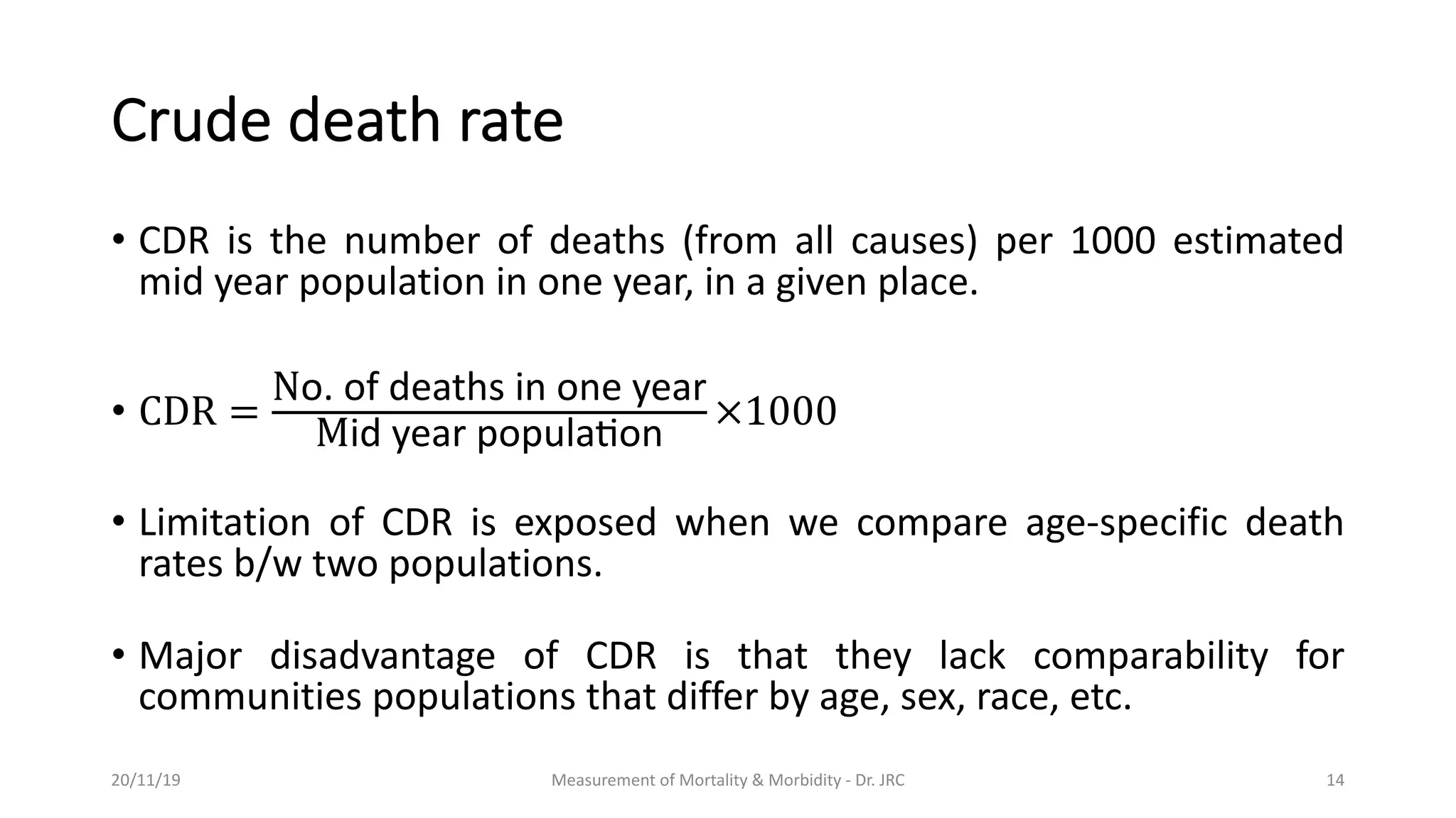 Measurements of morbidity and mortality | PDF