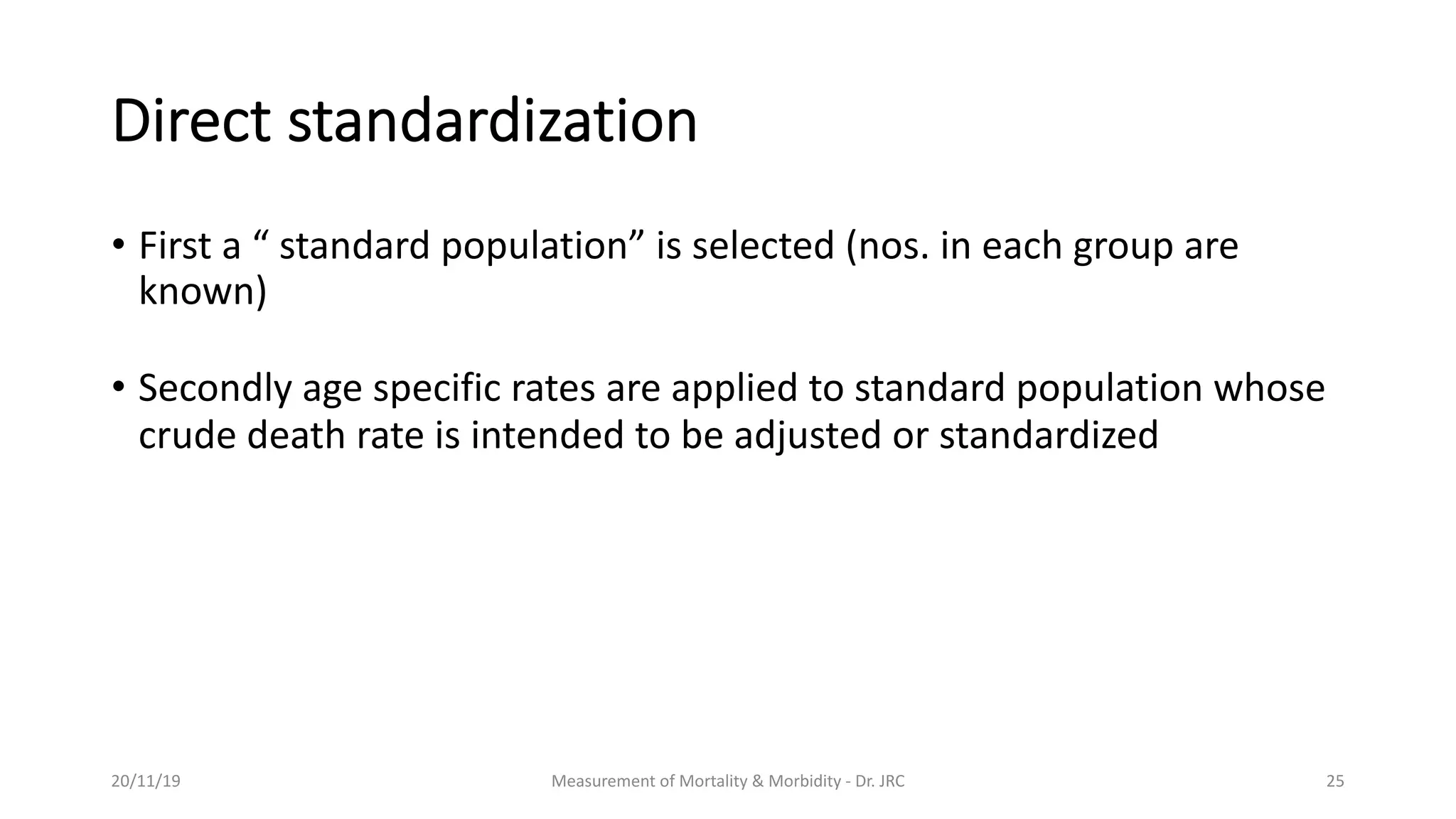 Measurements of morbidity and mortality | PDF