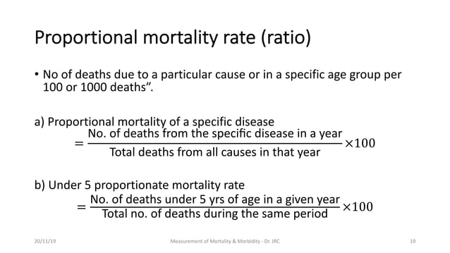 Measurements of morbidity and mortality | PDF