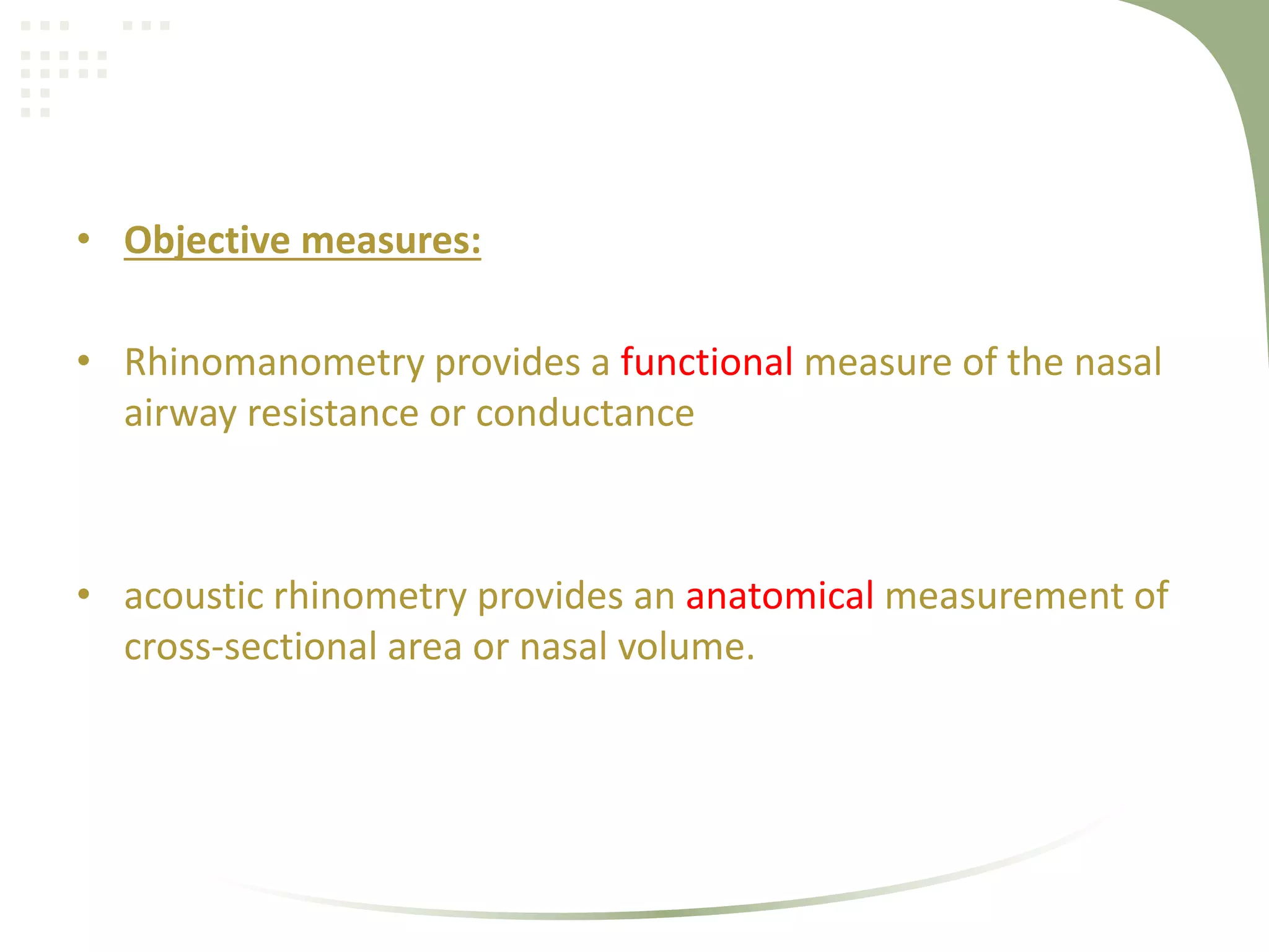 Measurements of nasal airway(dr ravindra daggupati),rhinomanometry ...
