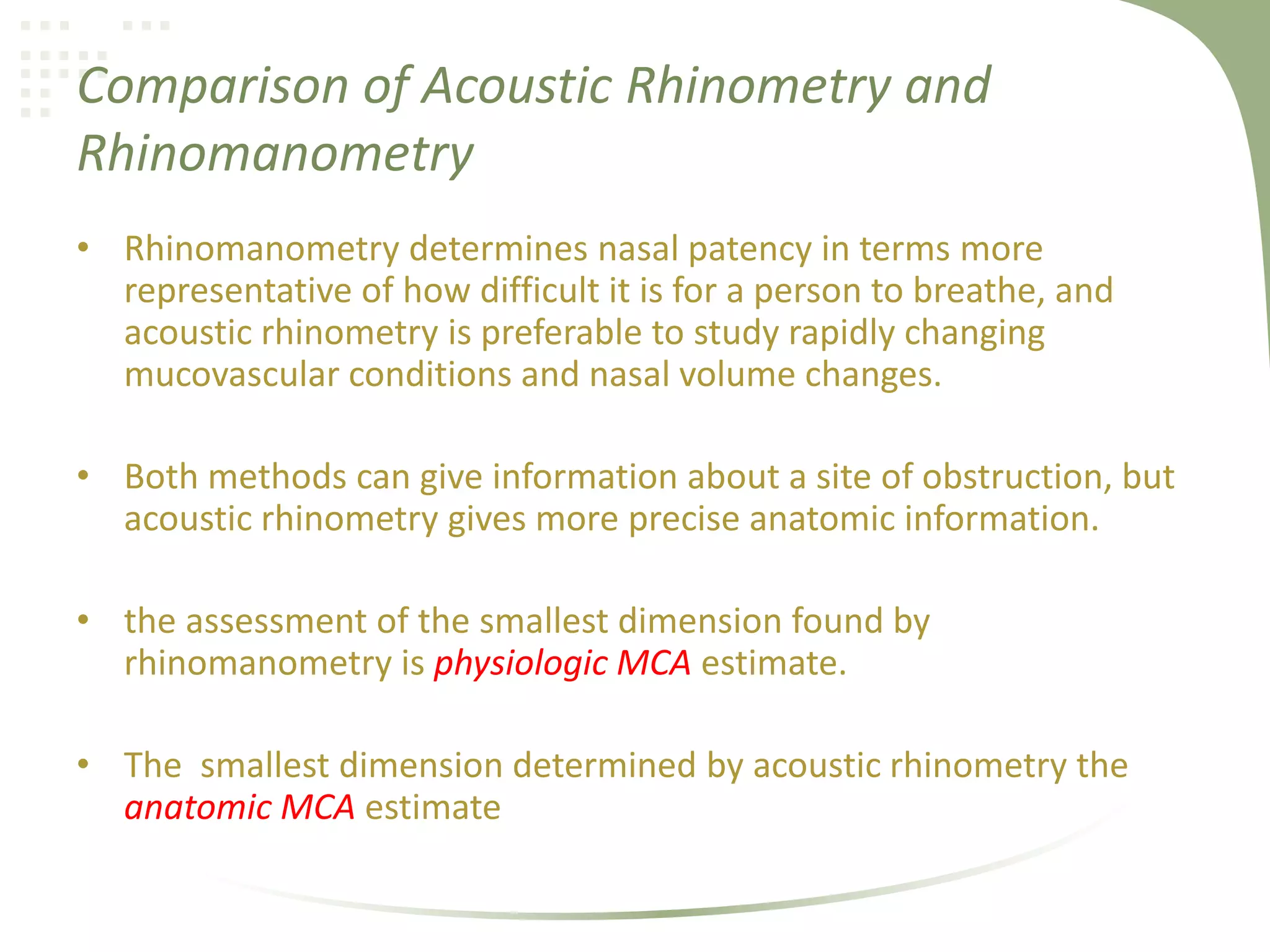Measurements of nasal airway(dr ravindra daggupati),rhinomanometry ...