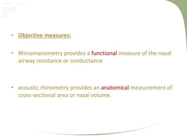 Measurements of nasal airway(dr ravindra daggupati),rhinomanometry ...
