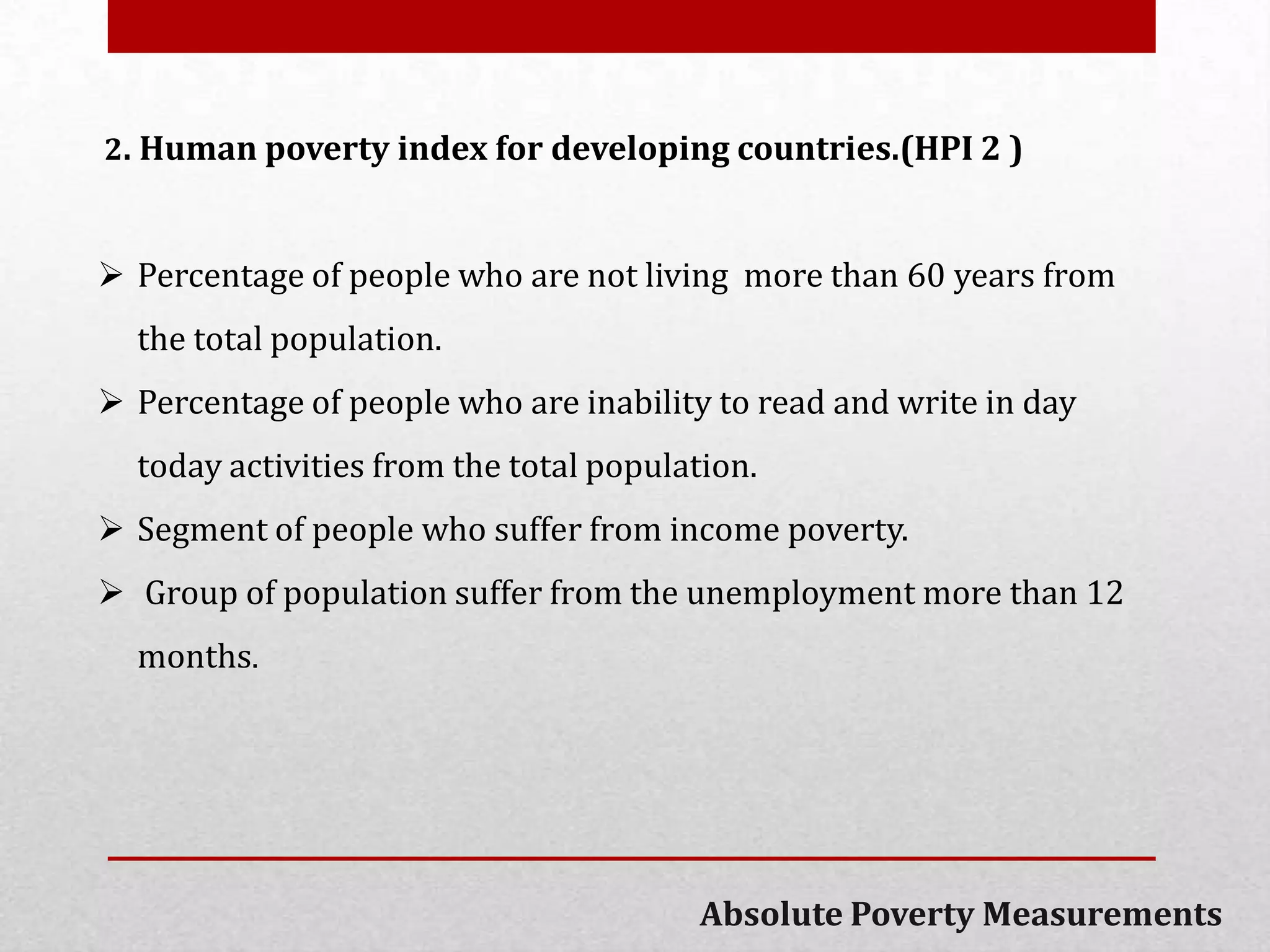 Measurements of poverty | PPTX