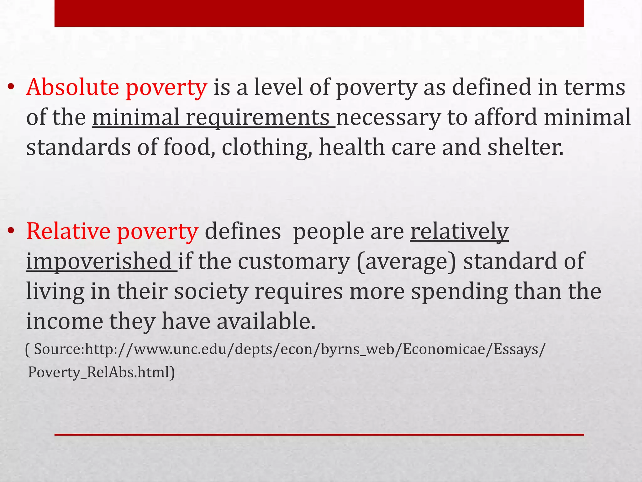 Measurements of poverty | PPTX