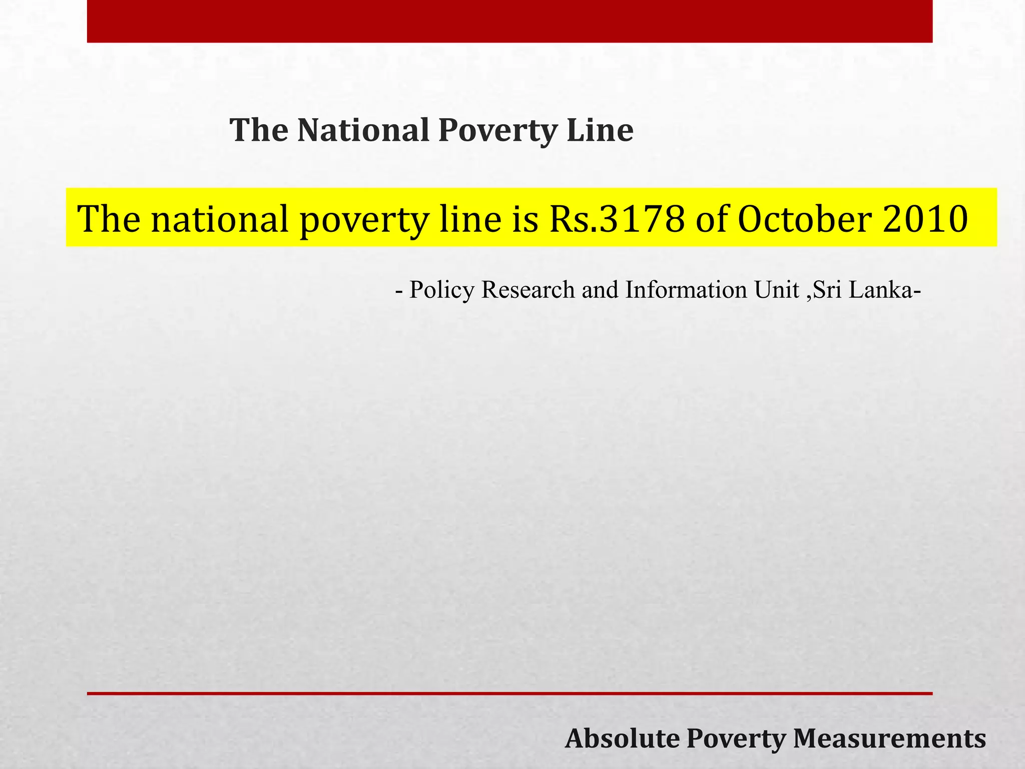Measurements of poverty | PPTX