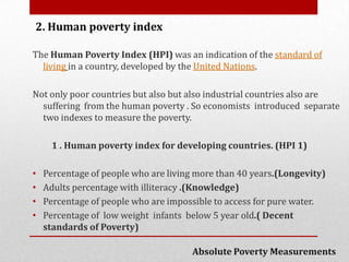 Measurements of poverty | PPTX