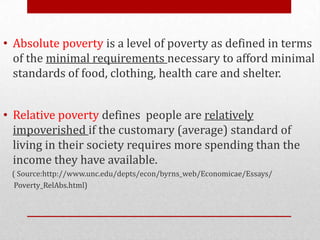 Measurements of poverty | PPTX