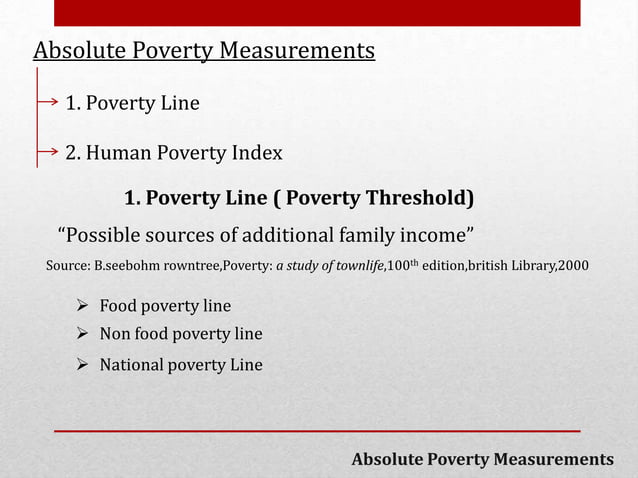 Measurements of poverty | PPTX