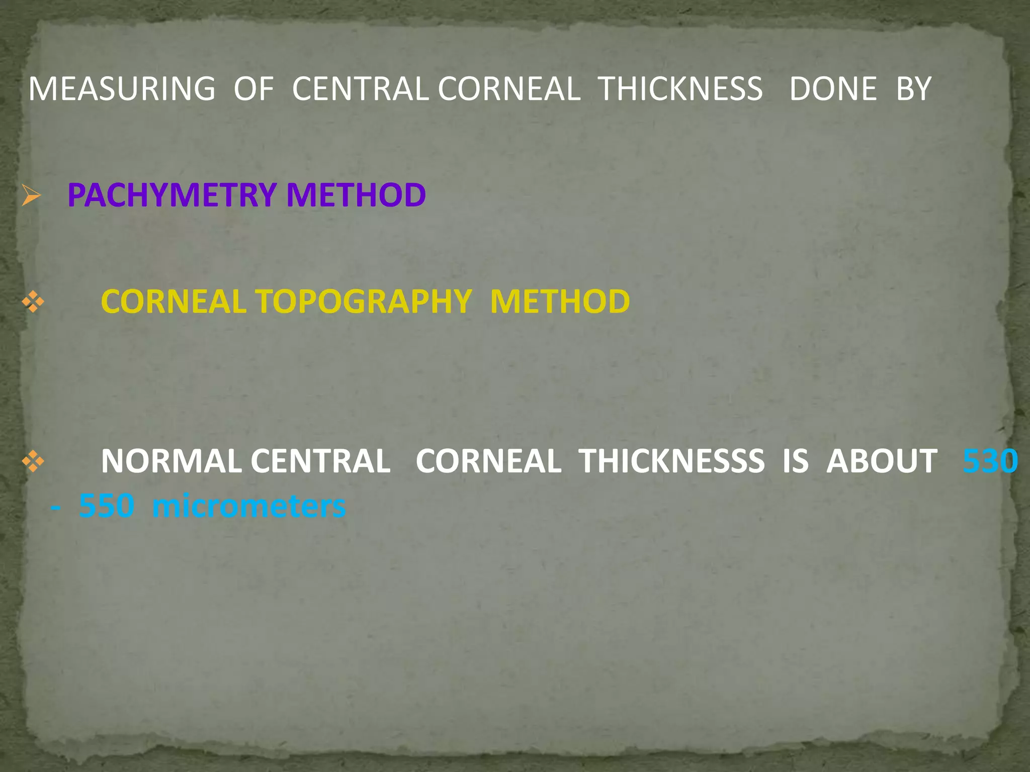 Measurements of the optical constants of the eye | PPTX