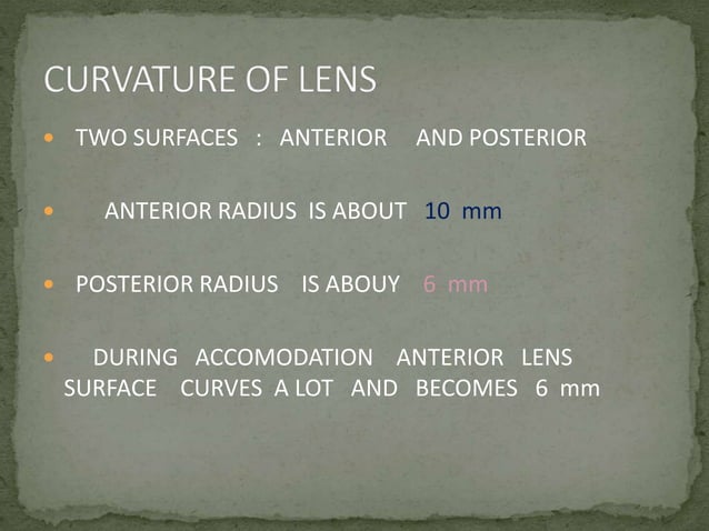 Measurements of the optical constants of the eye | PPTX | Eye and ...