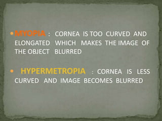Measurements of the optical constants of the eye | PPTX