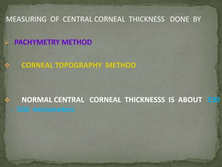 Measurements of the optical constants of the eye | PPTX