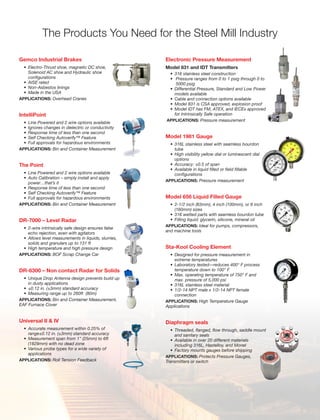 Measurement solutions for steel mill industry | PDF