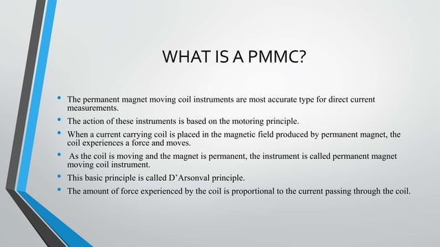 Permanent Magnet Moving Coil (PPMC) | PPTX