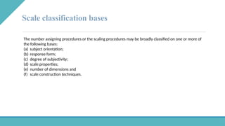 Measurements & Scaling Techniques in Research | PPTX