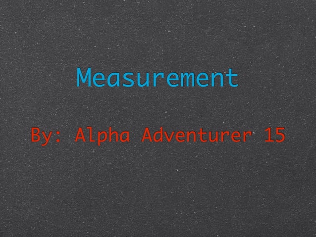 Measurement summative assessment | KEY