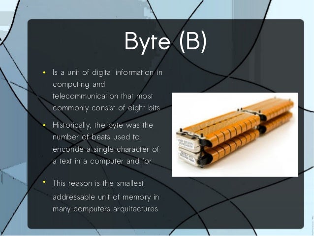 Measurements units in bytes 1