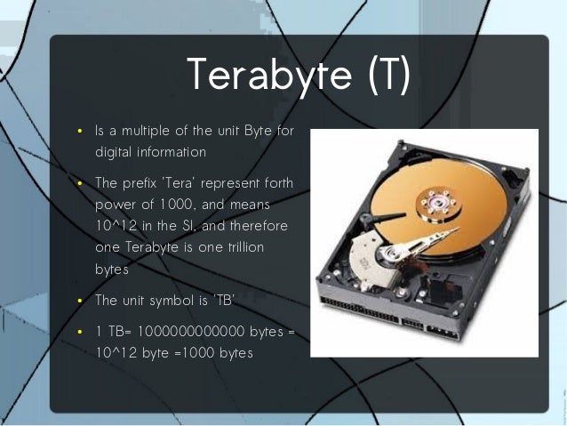 Measurements units in bytes 1
