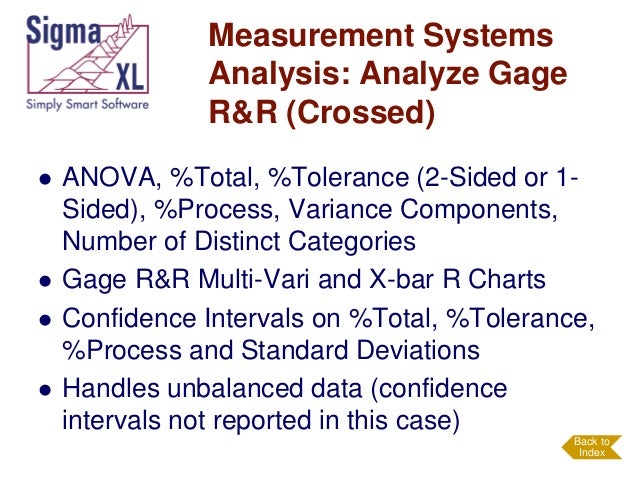 Measurement system analysis