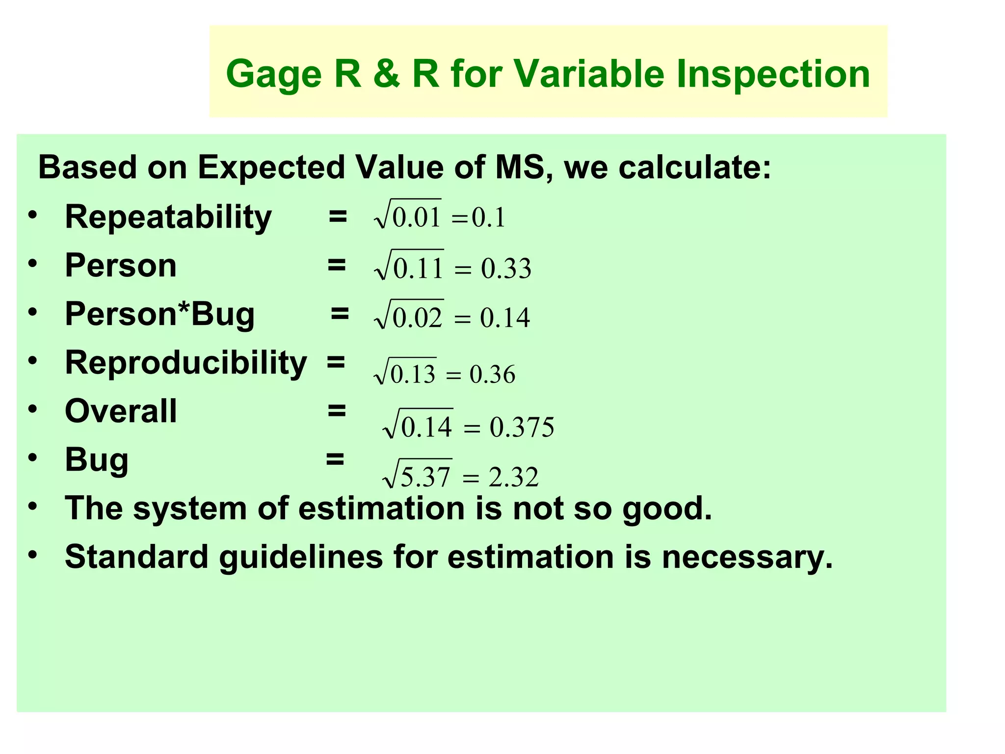 Measurement system analysis | PPT