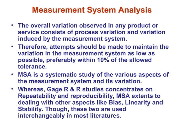 Measurement system analysis | PPT
