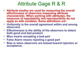 Measurement System Analysis with definitions | PPT