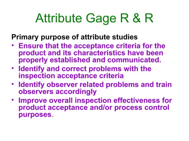 Measurement System Analysis with definitions | PPT