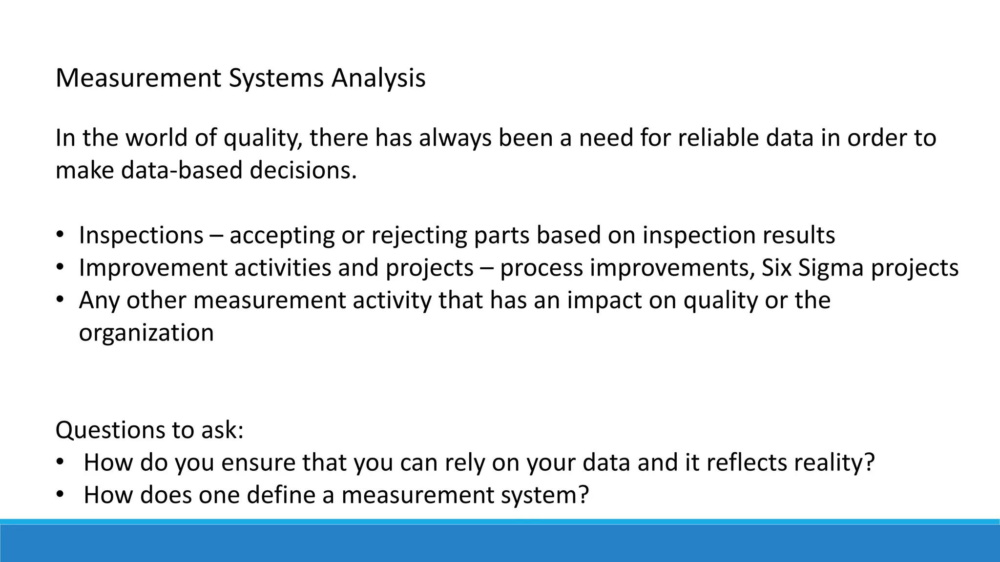 Measurement Systems Analysis - Variable Gage R&R Study Metrics, Applications and Root Cause ...