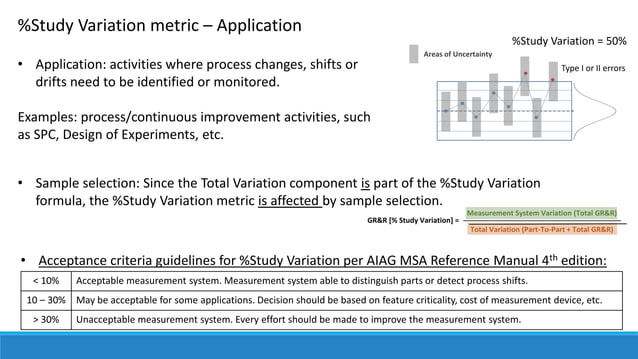 Measurement Systems Analysis - Variable Gage R&R Study Metrics ...