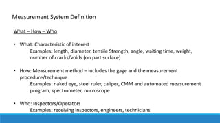 Measurement Systems Analysis - Variable Gage R&R Study Metrics ...