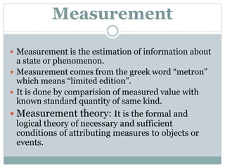 Measurement theory. | PPTX