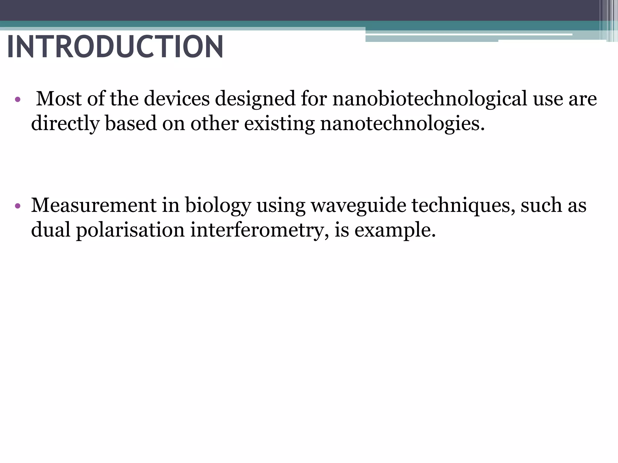 Measurement tools of nanobiotechnology | PPTX
