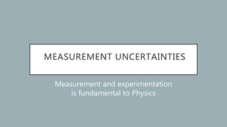 Measurement uncertainties | PPTX