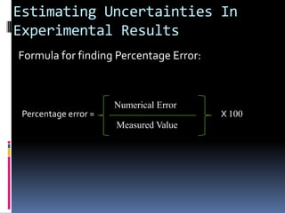 Measurement & uncertainty pp presentation | PPTX