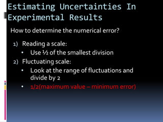 Measurement & uncertainty pp presentation | PPTX