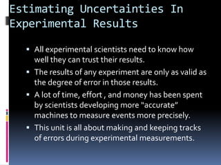 Measurement & uncertainty pp presentation | PPTX