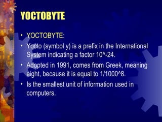 Measurement units of byte | PPT
