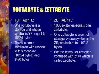 Measurement units of byte | PPT