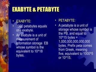 Measurement units of byte | PPT