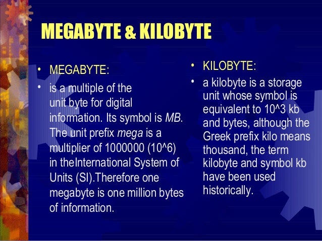 Measurement units of byte