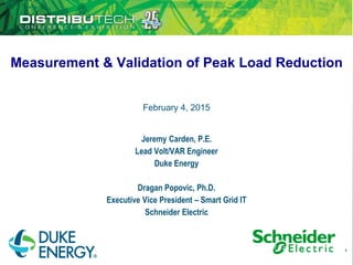 Measurement validation peak load reduction | PPT