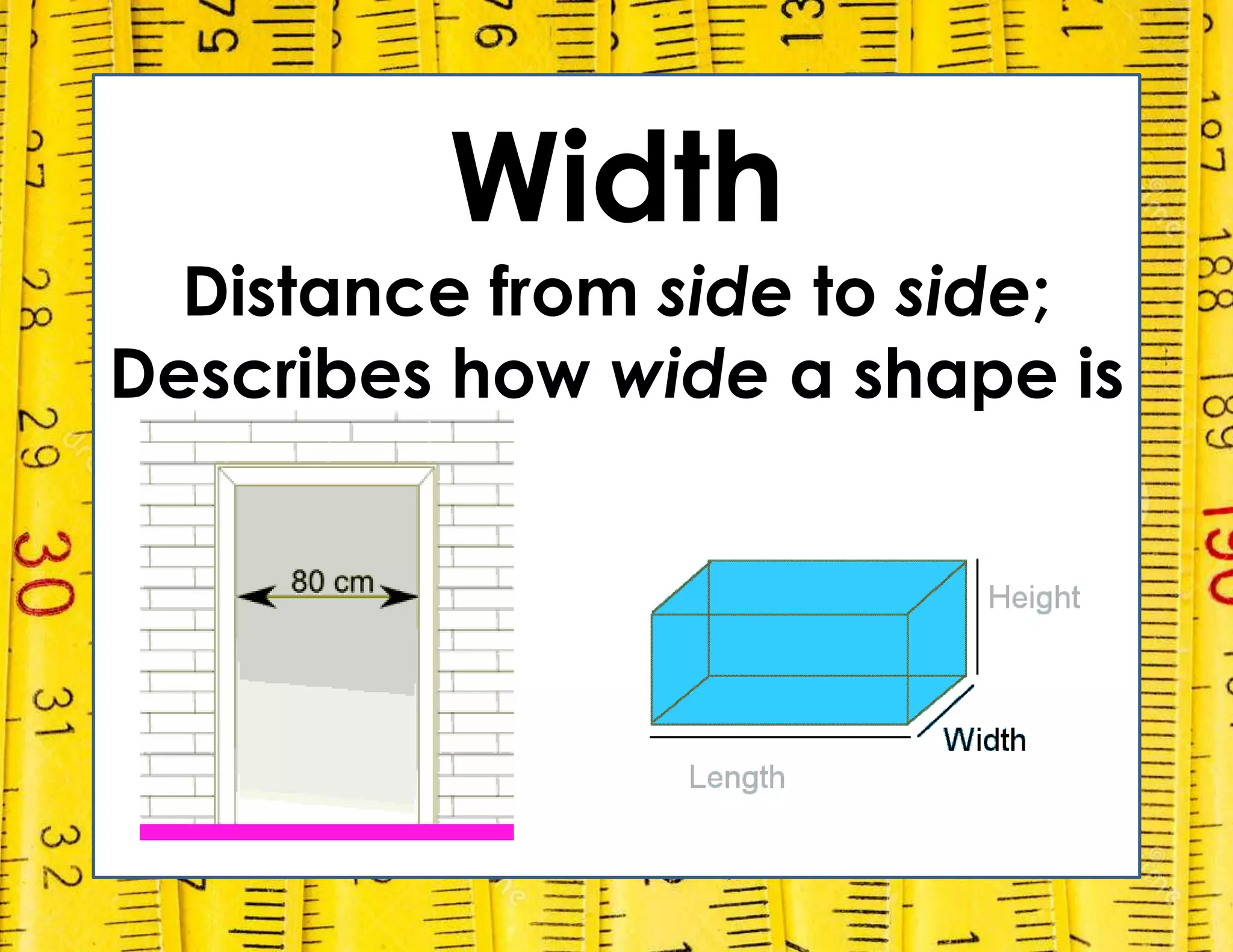 Measurement Unit Vocabulary/Word Wall | PPTX