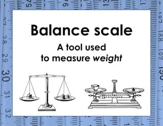 Measurement Unit Vocabulary/Word Wall | PPTX