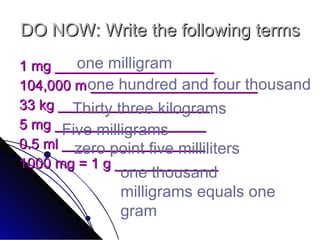 Measurement Writing | PPT