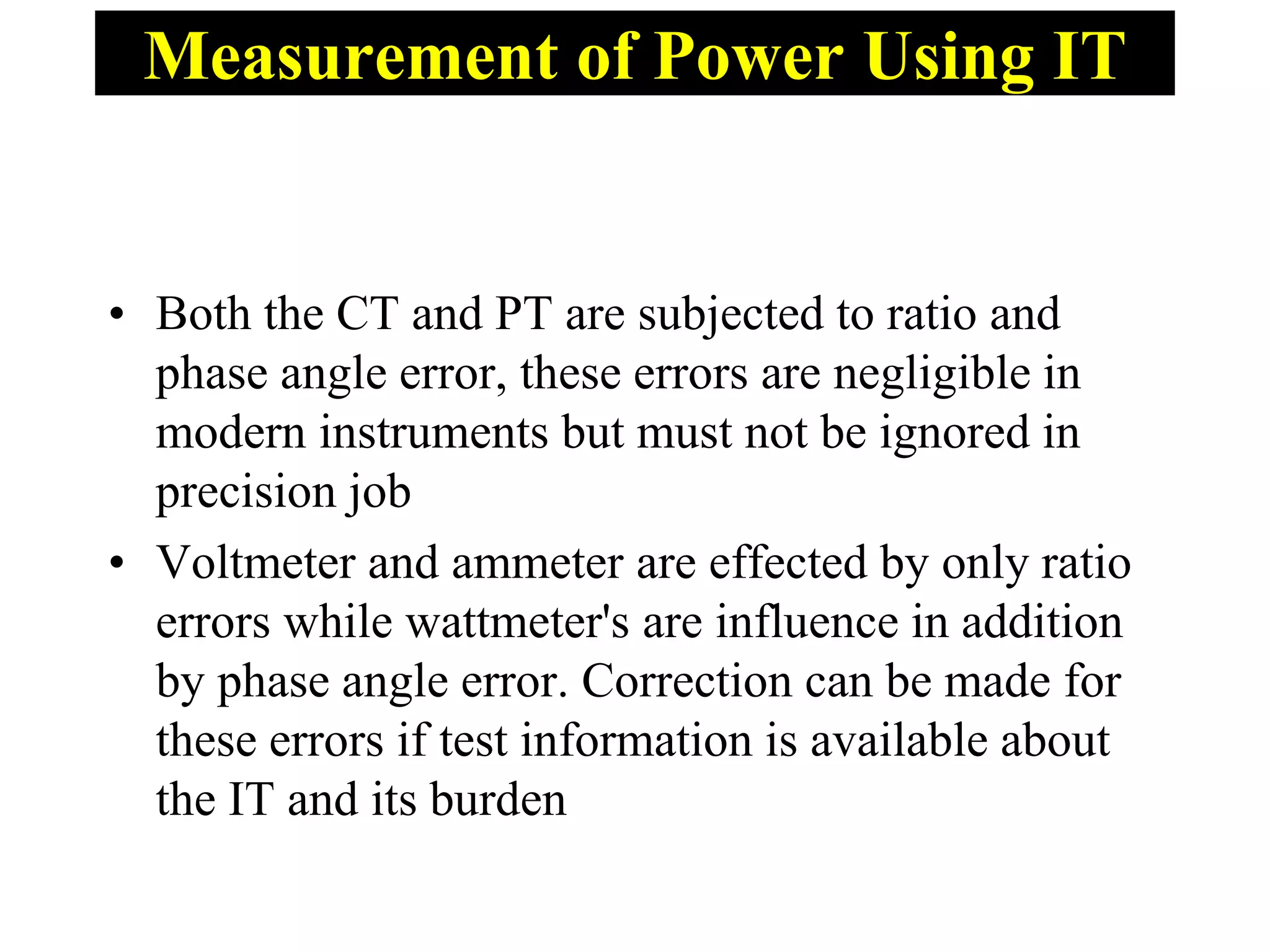 Measuremnt of Power and Energy | PPT