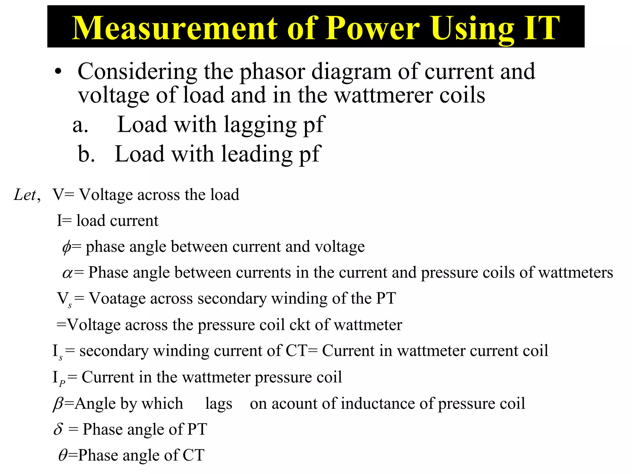 Measuremnt of Power and Energy | PPT